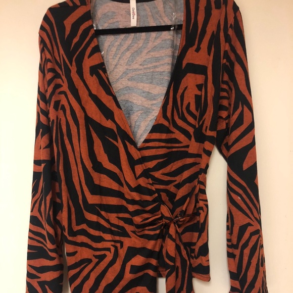 Tops | Tiger Striped Top | Poshmark
